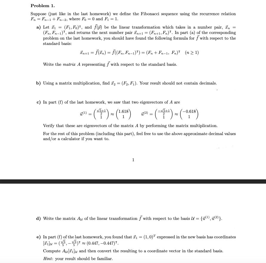 Solved Problem 1 Suppose Just Like In The Last Homework