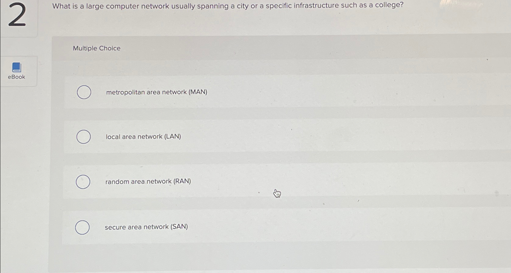 Solved What is a large computer network usually spanning a | Chegg.com