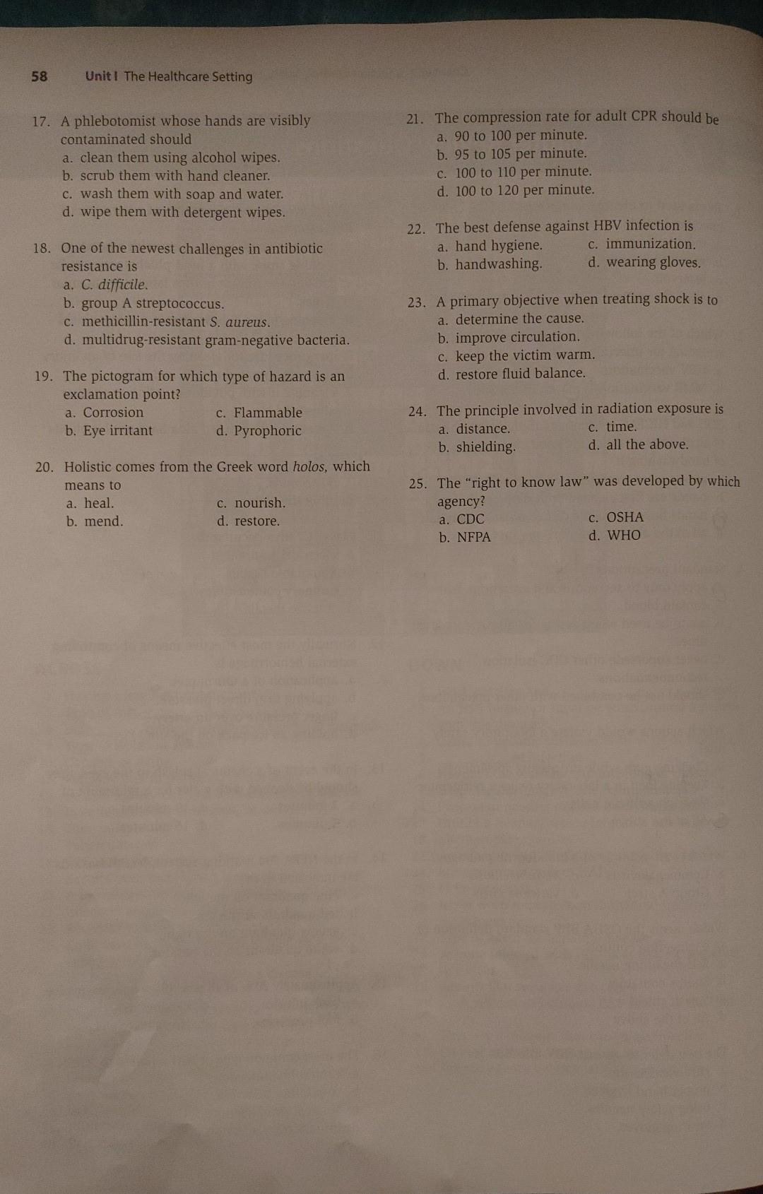 Solved Chapter 3 Infection Control, Safety, First Aid, and | Chegg.com