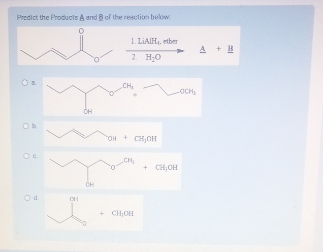 Solved Predict the Products A? ﻿and B? ﻿of the reaction | Chegg.com