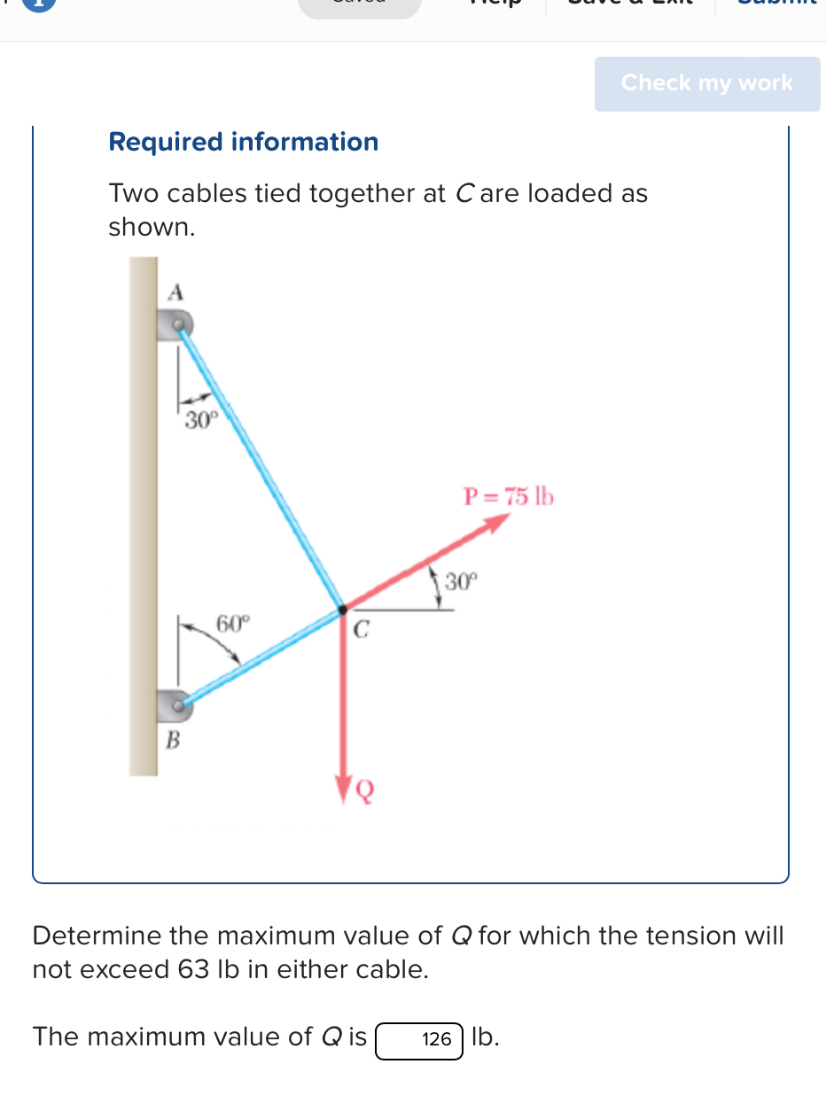 Solved Required informationTwo cables tied together at C | Chegg.com Solved Required informationTwo cables tied together at C | Chegg.com