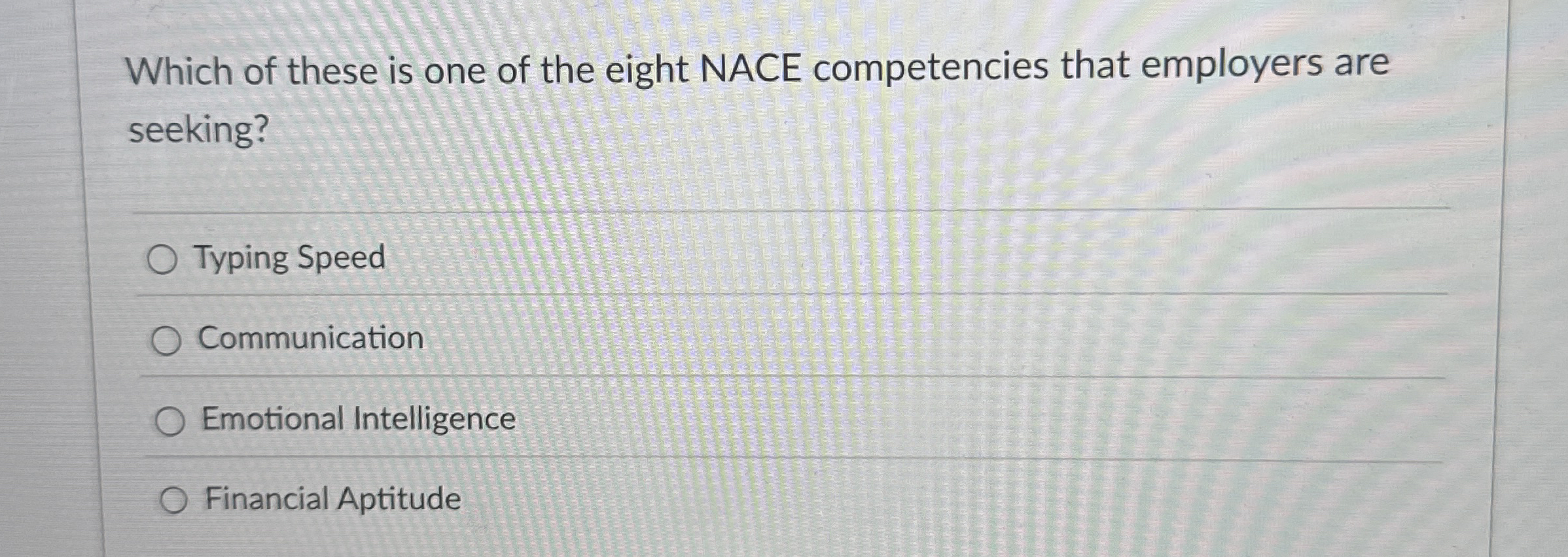 Which of these is one of the eight NACE competencies | Chegg.com
