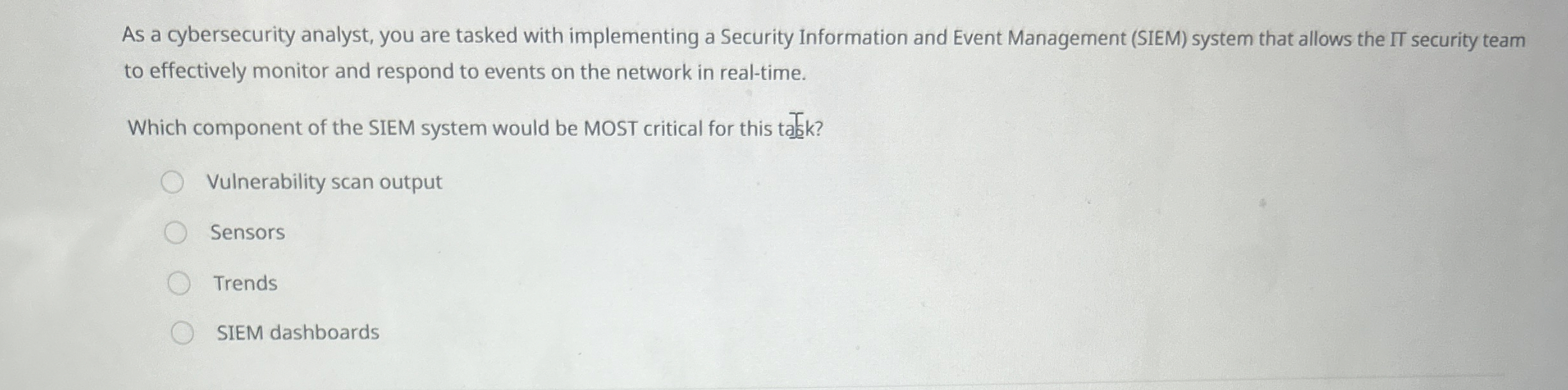Solved As a cybersecurity analyst, you are tasked with | Chegg.com