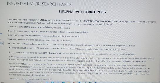 Solved INFORMATIVE/RESEARCH PAPER INFORMATIVE/RESEARCH PAPER | Chegg.com