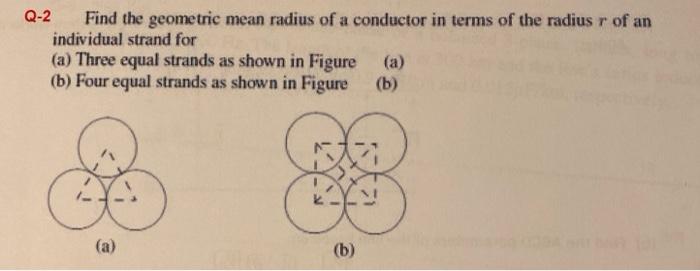 Solved Q-2 Find the geometric mean radius of a conductor in | Chegg.com