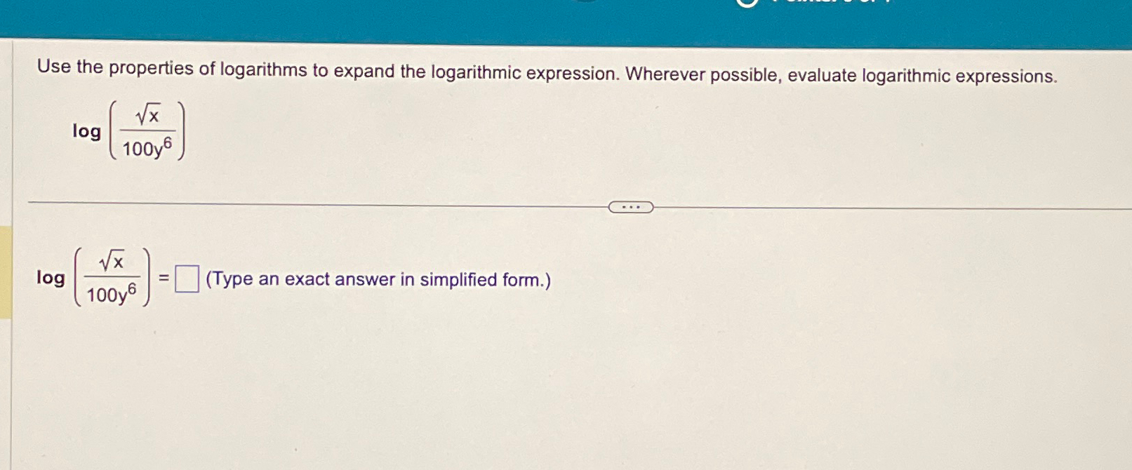 Solved Use the properties of logarithms to expand the | Chegg.com