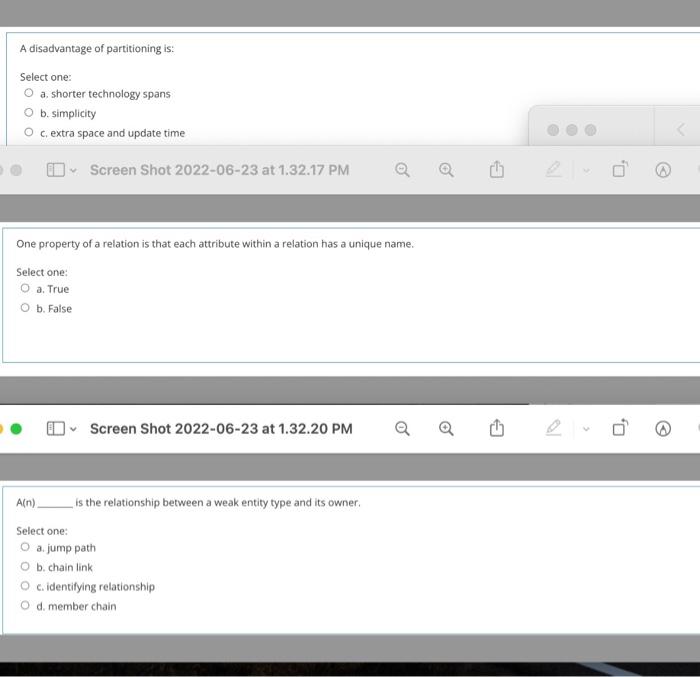 Solved A disadvantage of partitioning is: Select one: a. | Chegg.com