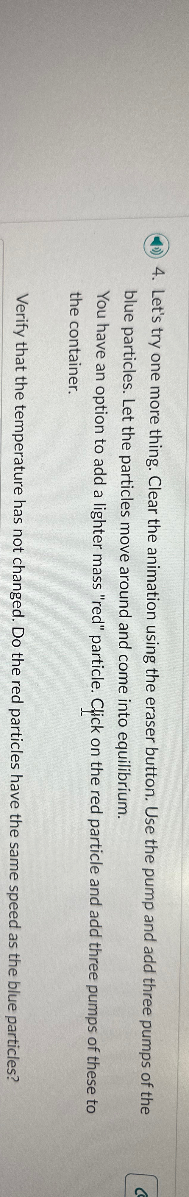 Solved Let's try one more thing. Clear the animation using | Chegg.com