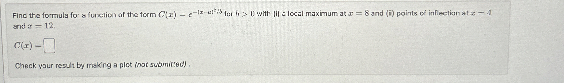 Solved Find the formula for a function of the form | Chegg.com