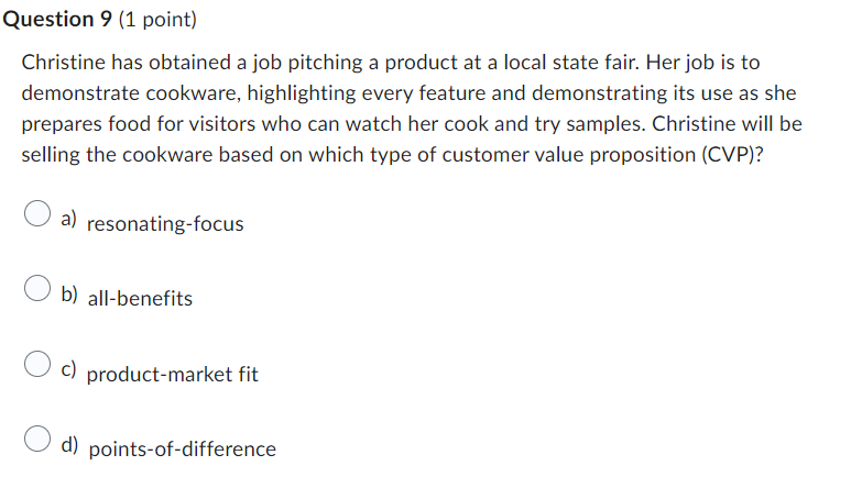 Solved Question 9 (1 ﻿point)Christine has obtained a job | Chegg.com