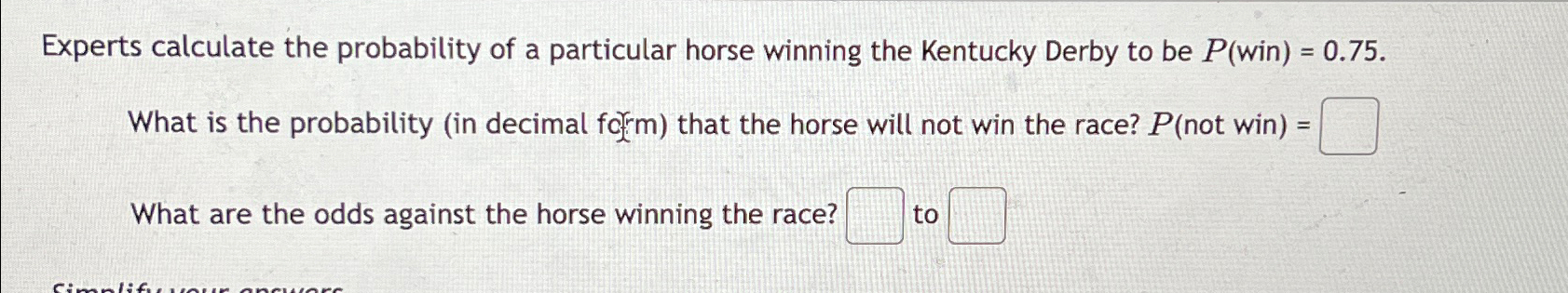 Solved Experts calculate the probability of a particular | Chegg.com