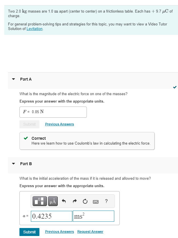 Solved Two 2.0kg ﻿masses are 1.0m ﻿apart (center to center) | Chegg.com