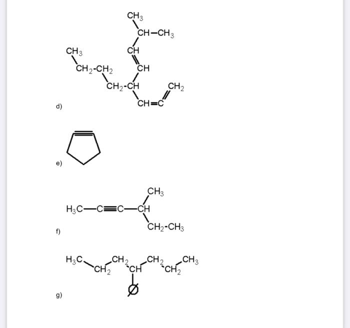 Solved 1. Name the following molecules. =CH2 CH3 CH CH CH CH | Chegg.com