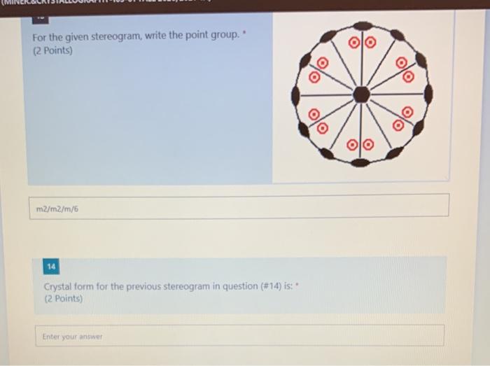 Solved For the given stereogram, write the point group. (2 | Chegg.com