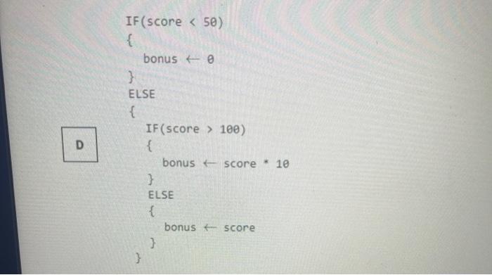 Solved . In a certain game, the integer variable bonus is | Chegg.com