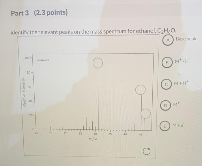 Solved The electron ionization (El) mass spectrum for | Chegg.com
