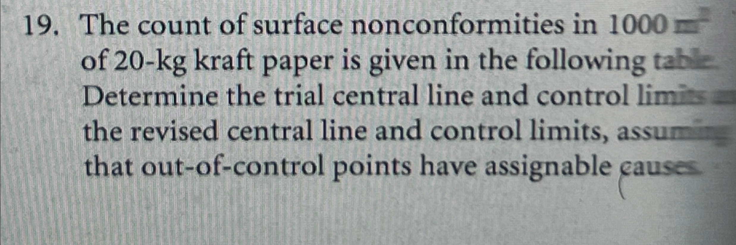 Solved The count of surface nonconformities in 1000m ﻿of | Chegg.com