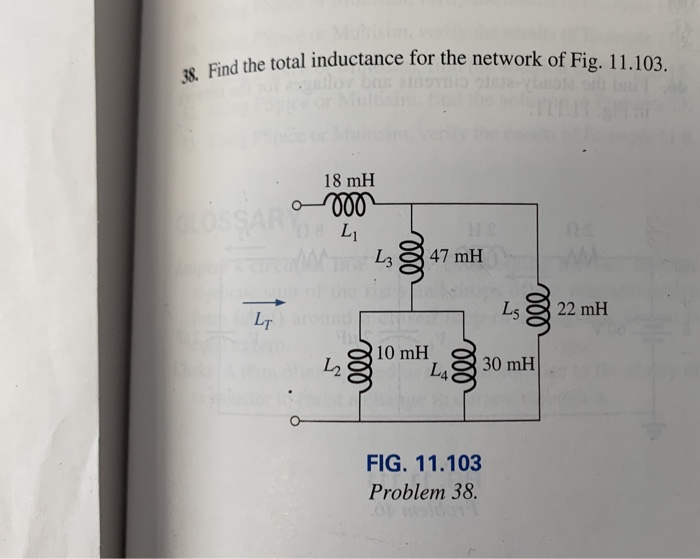 Solved the total inductance for the network of Fig. 11.103. | Chegg.com