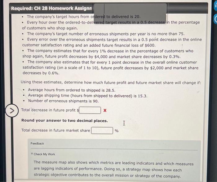 Solved Infinity Snap Inc. has a balanced scorecard with a | Chegg.com
