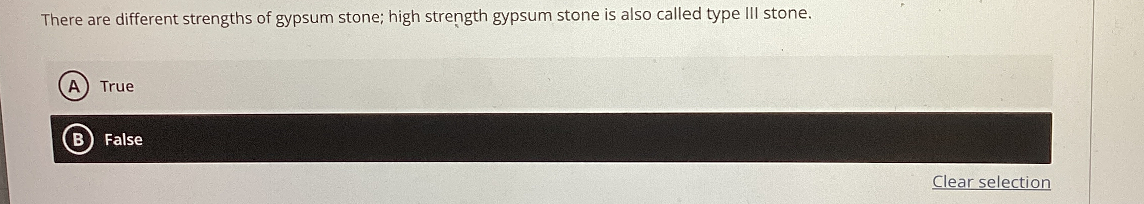 Solved There are different strengths of gypsum stone; high | Chegg.com