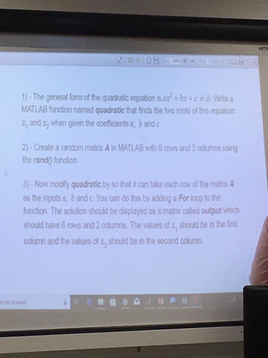Solved HITA 1)-The general form of the quadratic equation is | Chegg.com