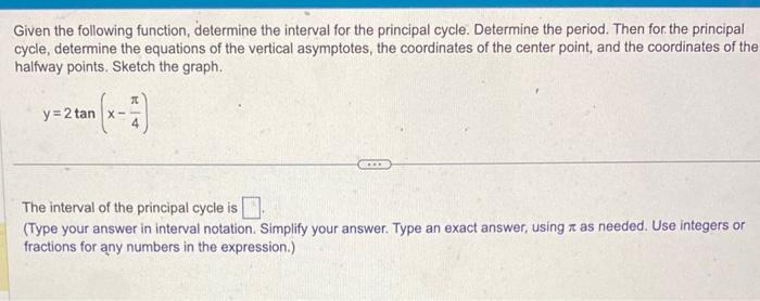 Solved given the following function determine the interval | Chegg.com