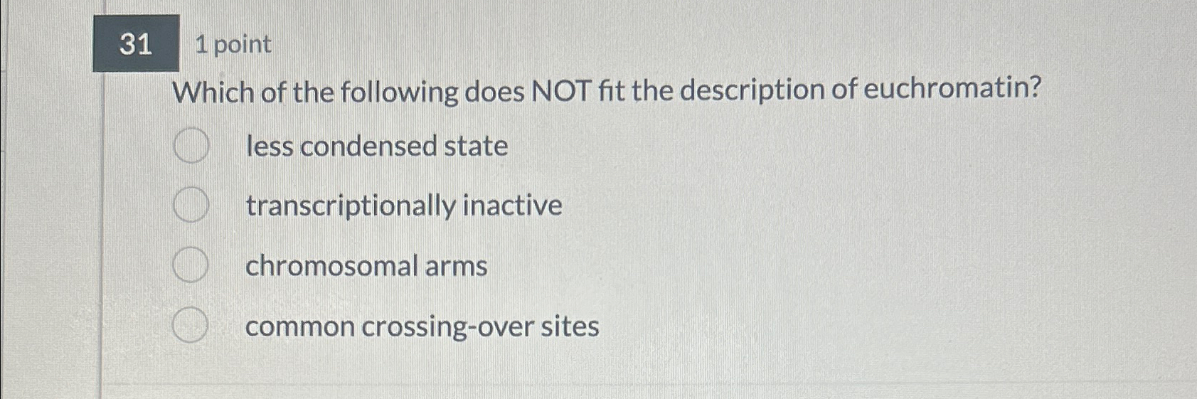 Solved 311 ﻿pointWhich of the following does NOT fit the | Chegg.com