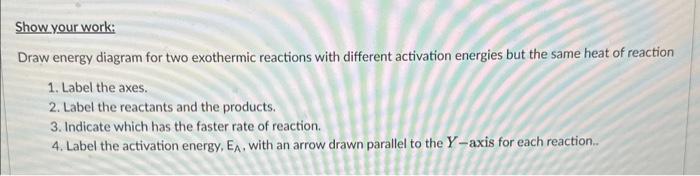 Solved Show your work: Draw energy diagram for two | Chegg.com