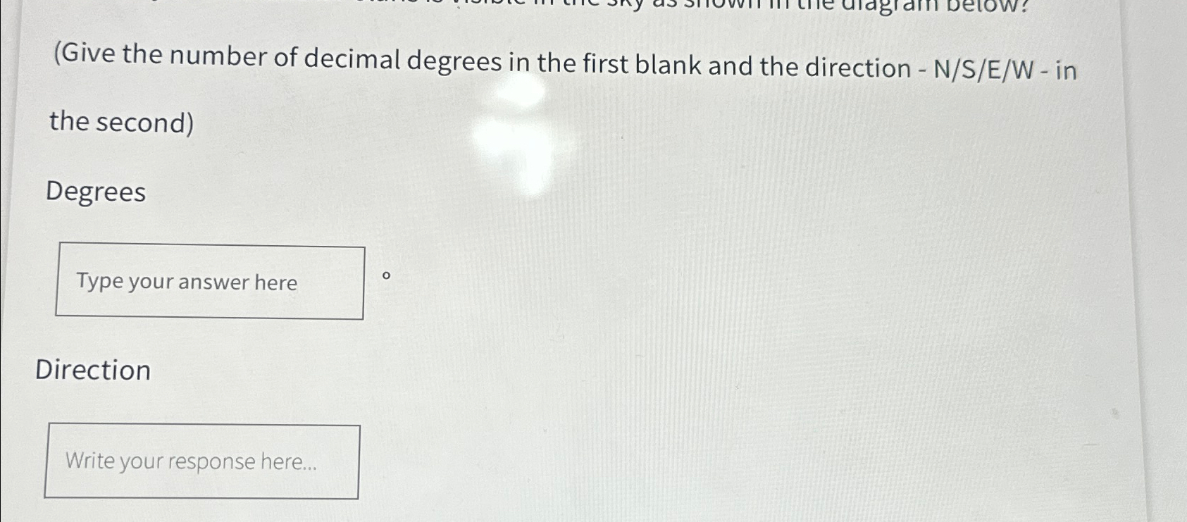 Solved (Give the number of decimal degrees in the first | Chegg.com
