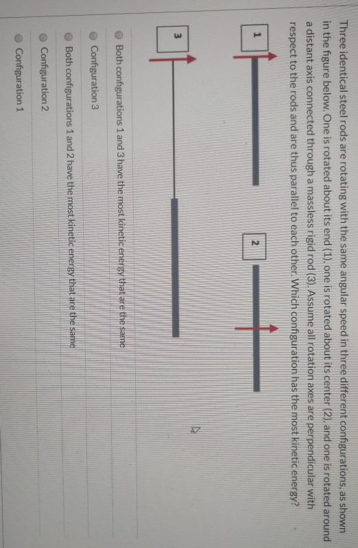 Solved Three identical steel rods are rotating with the same | Chegg.com