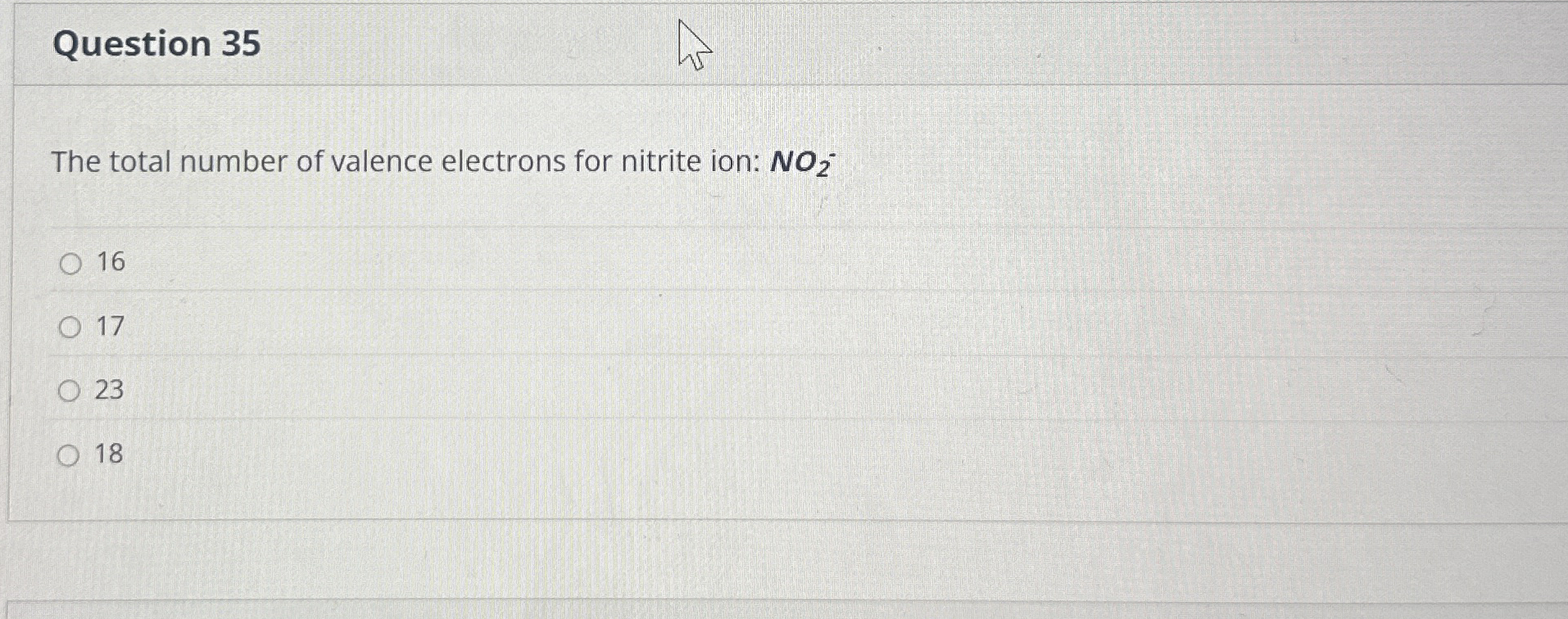 Solved Question 35The total number of valence electrons for | Chegg.com