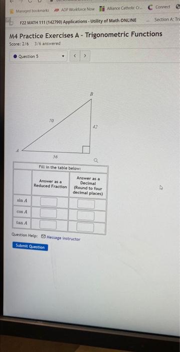 Solved M4 Practice Exercises A - Trigonometric Functions | Chegg.com
