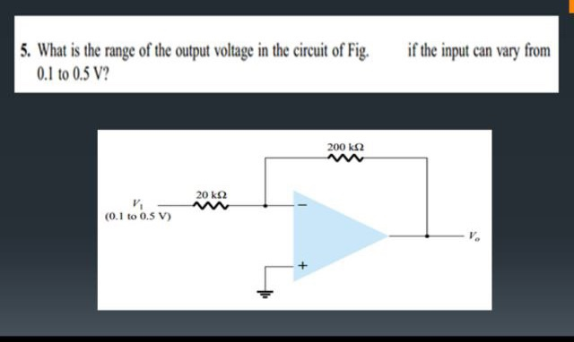 Solved if the input can vary from 5. What is the range of | Chegg.com