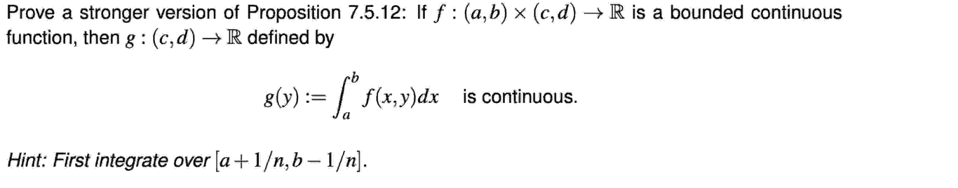 Solved Prove a stronger version of Proposition 7.5.12: If | Chegg.com