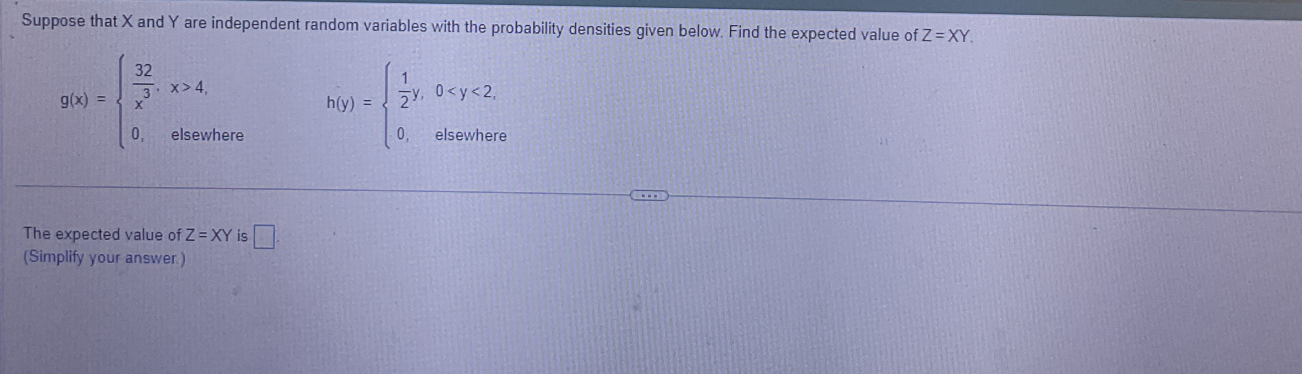 Solved Suppose that x ﻿and Y ﻿are independent random | Chegg.com
