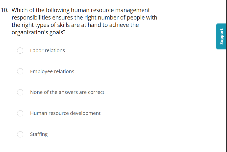 Solved 10. ﻿Which of the following human resource management | Chegg.com