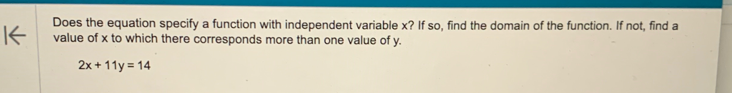 Solved Does the equation specify a function with independent | Chegg.com