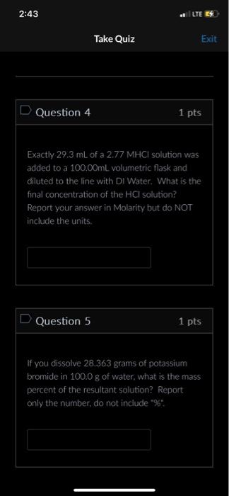 Solved Question 1 1pts Sodium Chloride Dissolves More Slowly