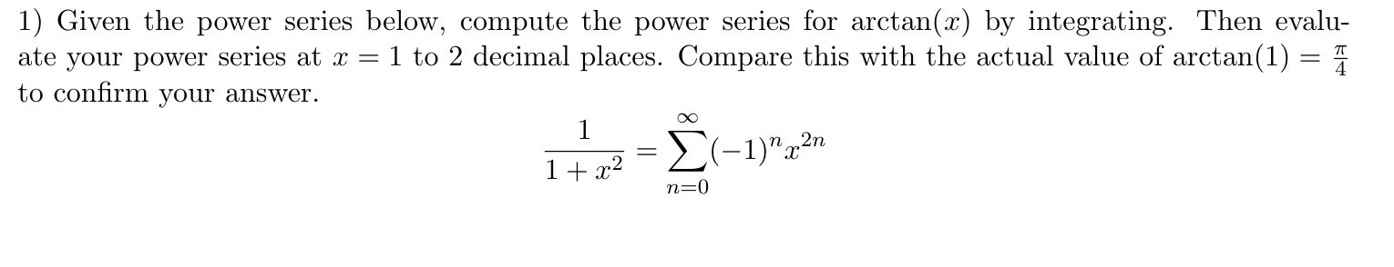 Solved Given the power series below, compute the power | Chegg.com
