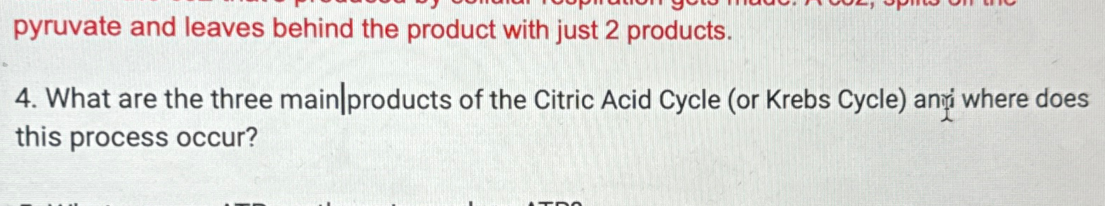Solved pyruvate and leaves behind the product with just 2 | Chegg.com