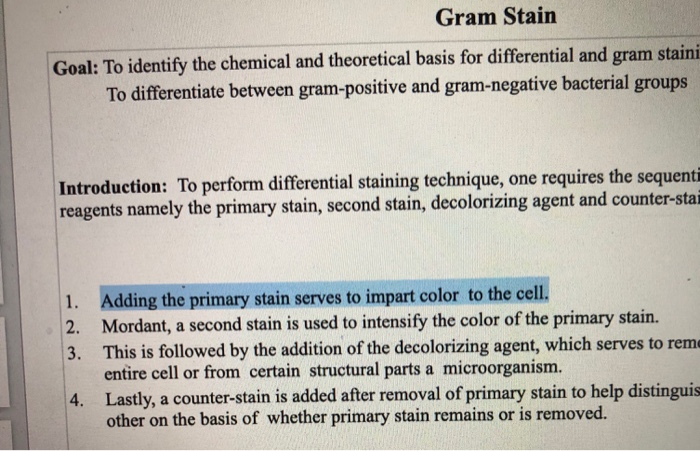 Solved 1. Air drying prevents bacterial smear from shrinkage | Chegg.com
