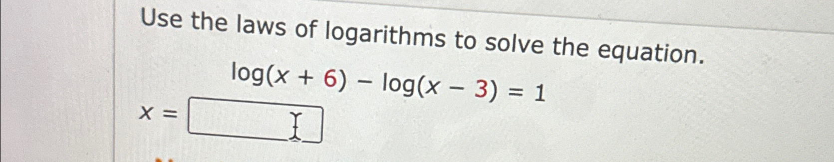 Solved Use the laws of logarithms to solve the | Chegg.com