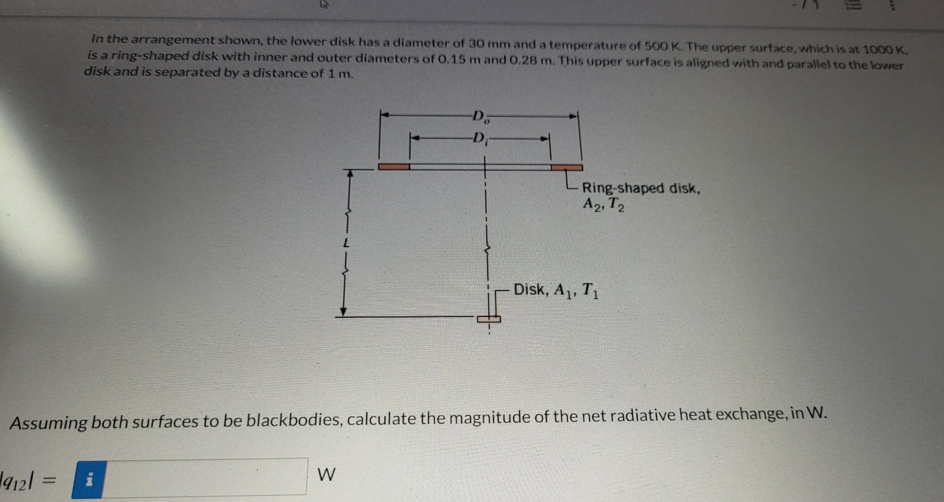 Solved In The Arrangement Shown The Lower Disk Has A 