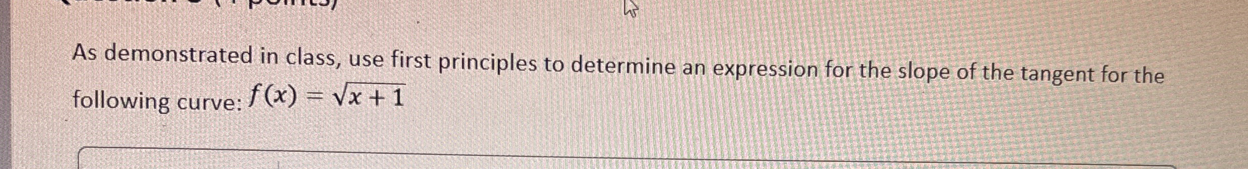 Solved As demonstrated in class, use first principles to | Chegg.com