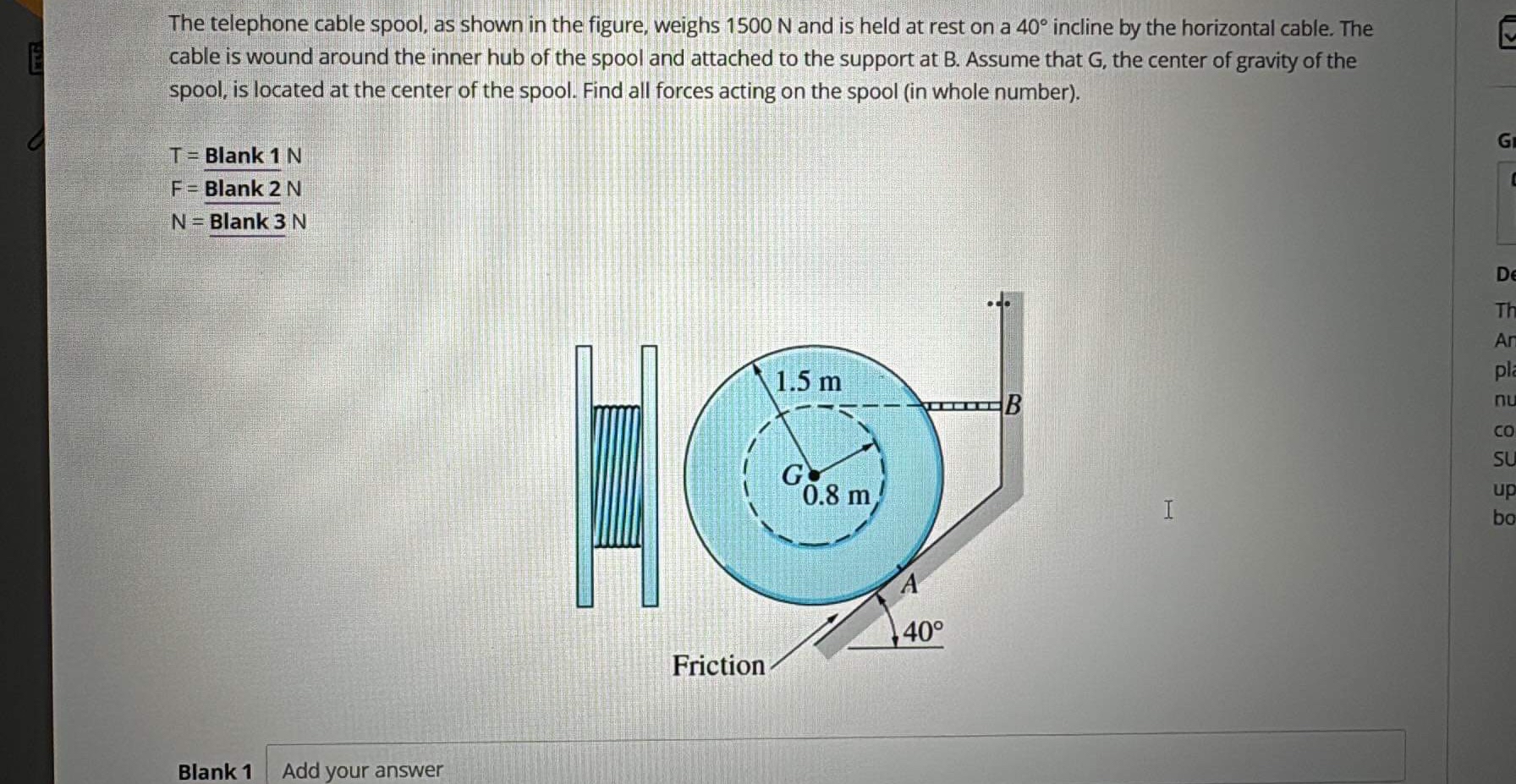 Solved The telephone cable spool, as shown in the figure, | Chegg.com