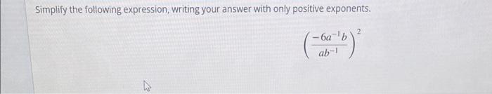 Solved Simplify the following expression, writing your | Chegg.com