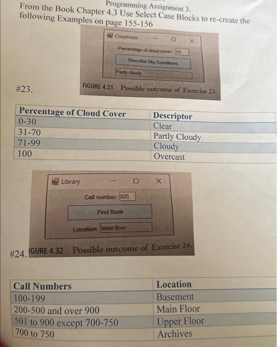 Solved From the Book Chapt Programming Assignment 3. | Chegg.com