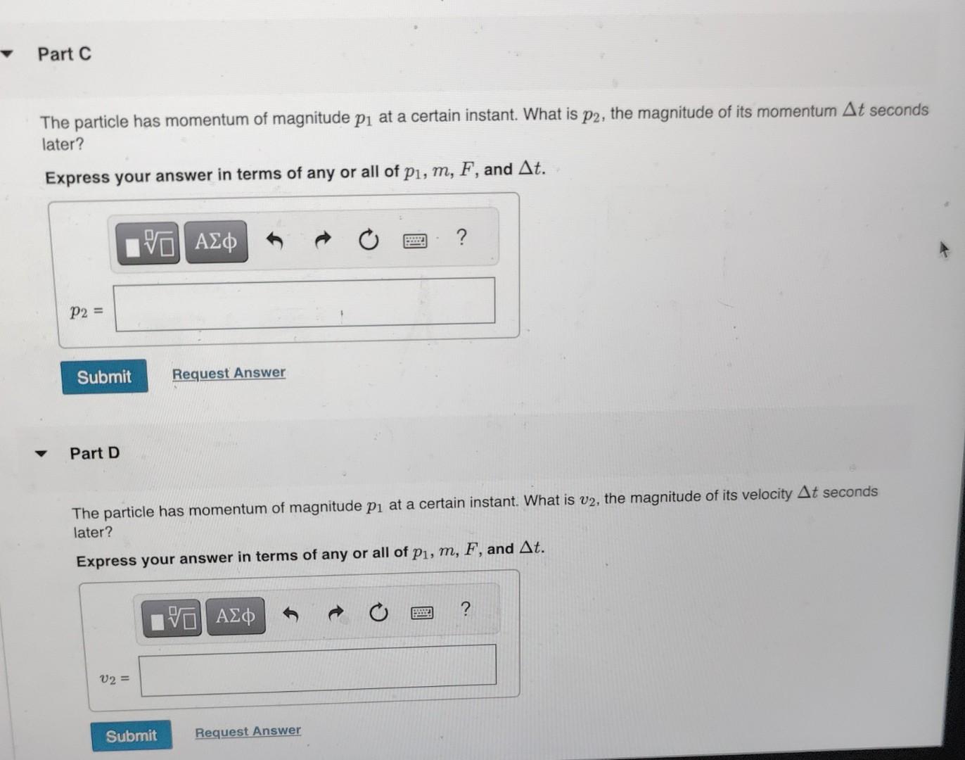 Solved The Impulse-Momentum Theorem Complete Parts A-I | Chegg.com