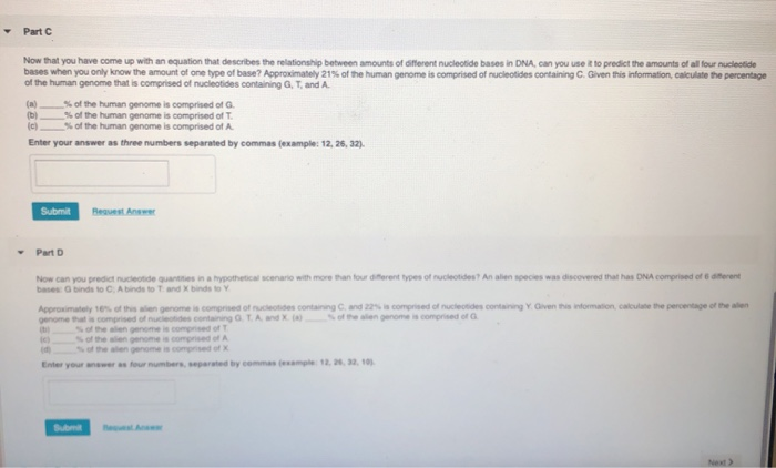 Solved Part B - Comparing RNA and DNA Sort the parts of a | Chegg.com