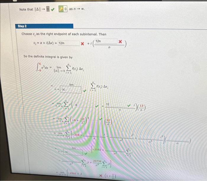 Solved Choose cj as the right endpoint of each subinterval. | Chegg.com